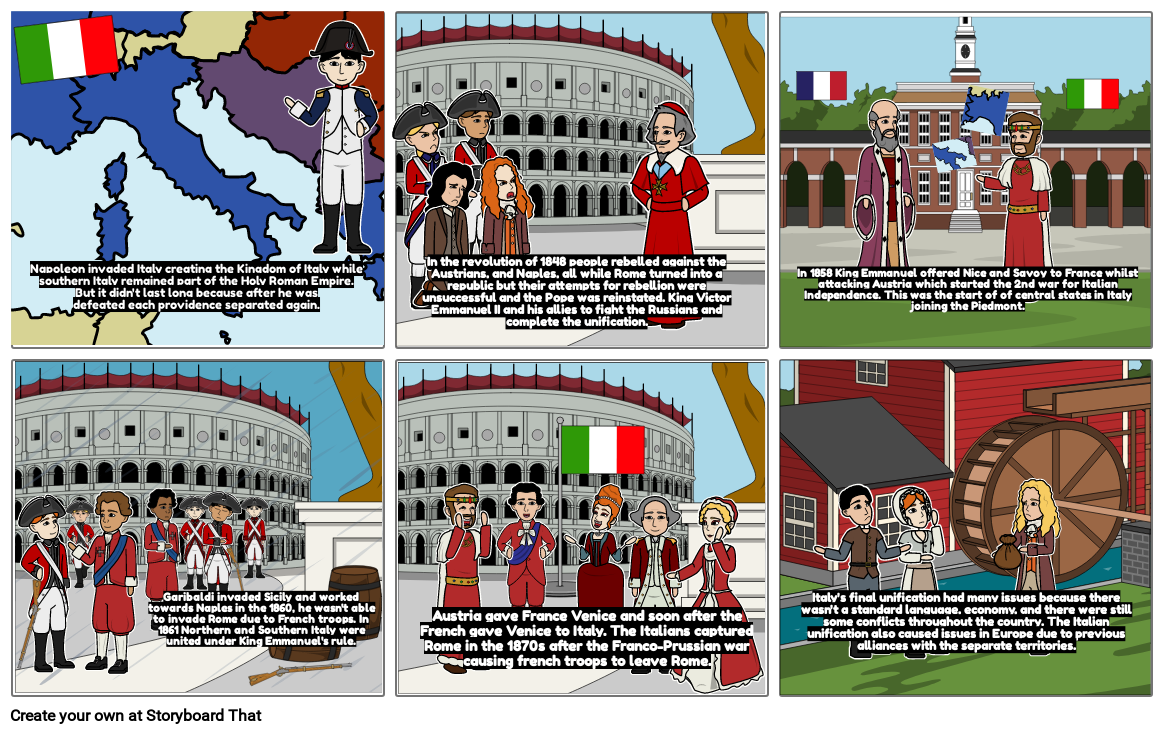 Unification Of Italy Storyboard af 4accbf3f