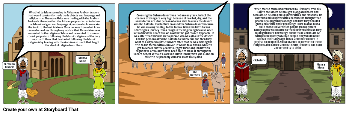 Trans-Saharan Trade Storyboard por 4af972c9