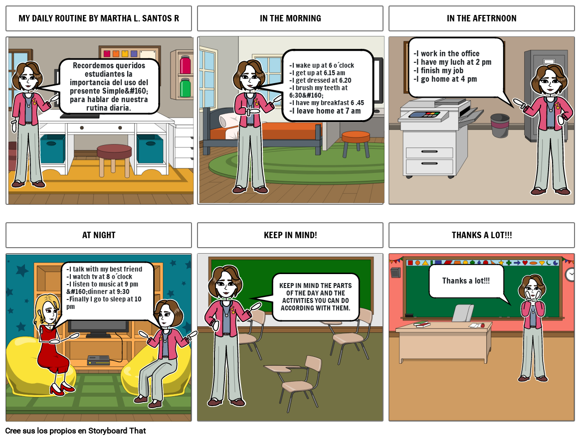 MY DAILY ROUTINE Storyboard By 4b077378