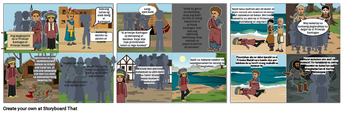 Epiko ni Bantugan Storyboard by 4b1cab3b