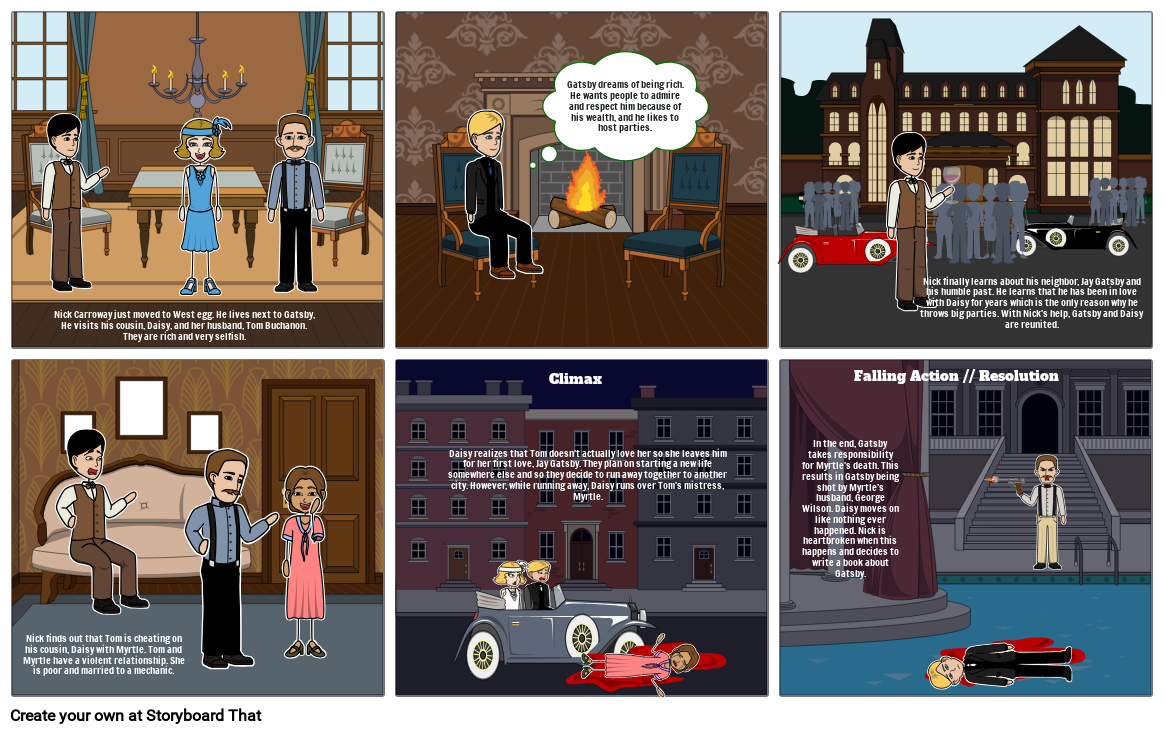 The great gatsby Storyboard by 4b5fd544