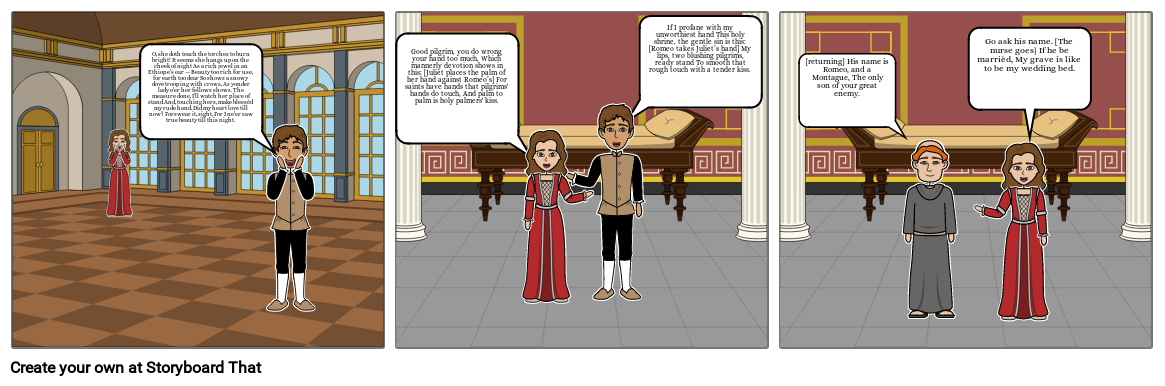 Romeo & Juliet Storyboard by 4b6f5915