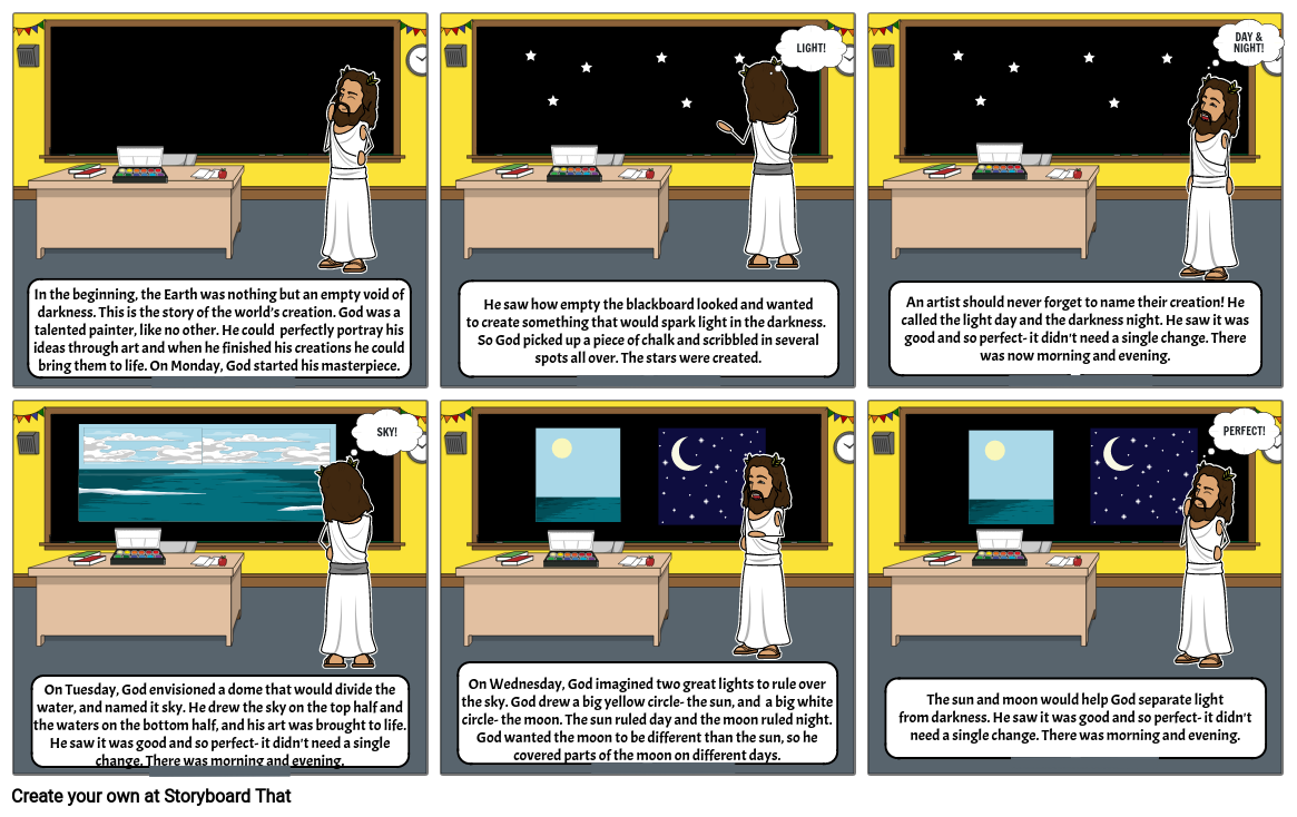 The Creation Story Storyboard by 4bba575b