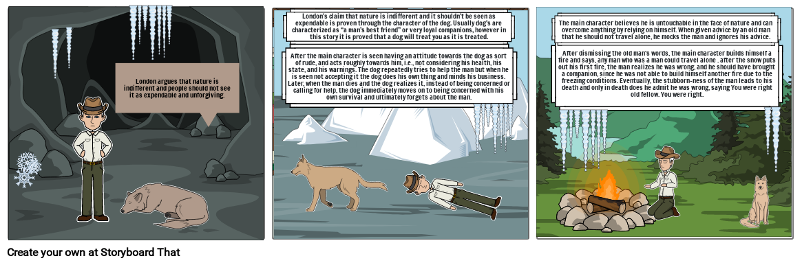 To Build A Fire Storyboard by 4bed2d74