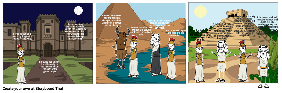 The Story Of Hercules Storyboard par 4c764875