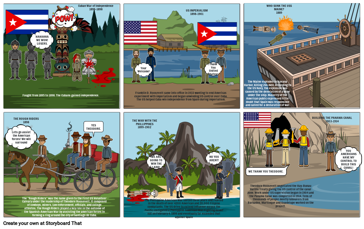 Spanish American War Storyboard by 4c9c1966