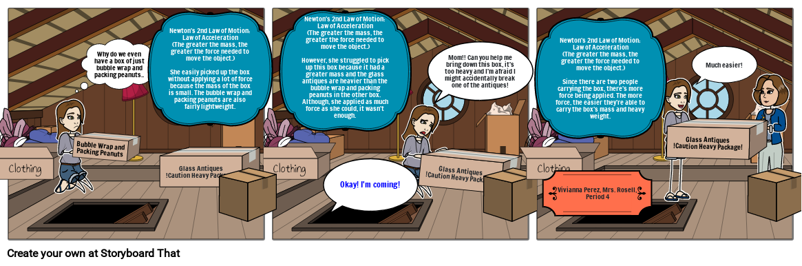 Newton's 2nd Law of Motion: Law of Acceleration Comic (2nd Part)