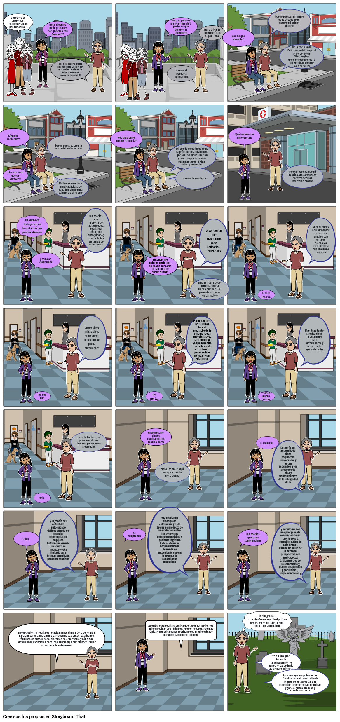 Historieta de Dorothea Orem Storyboard by 4ce1d06514