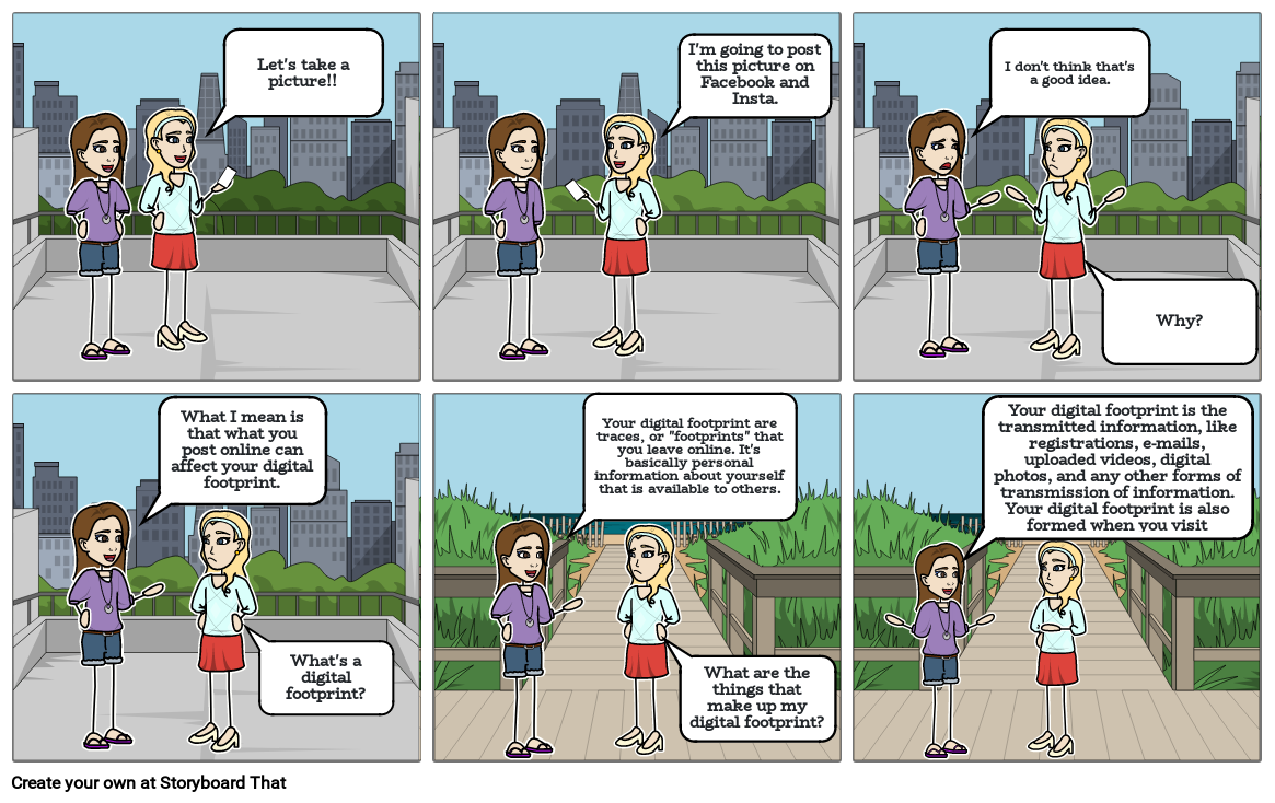 Comic Strip of Digital Footprint Storyboard by 4d854068