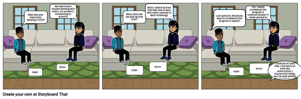 IIzmir's conversation with sister Storyboard by 4d9b801c