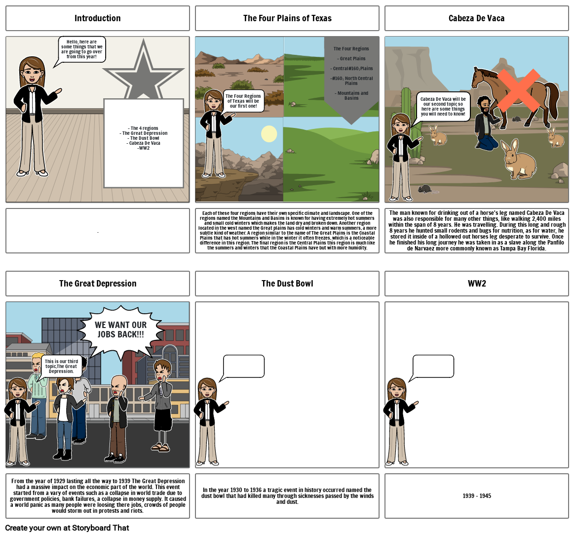 Texas Histroy Storyboard by 4dc6ad02