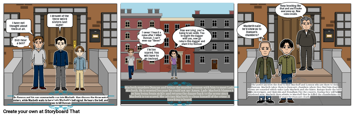 Macbeth Act II Storyboard por 4de54b61