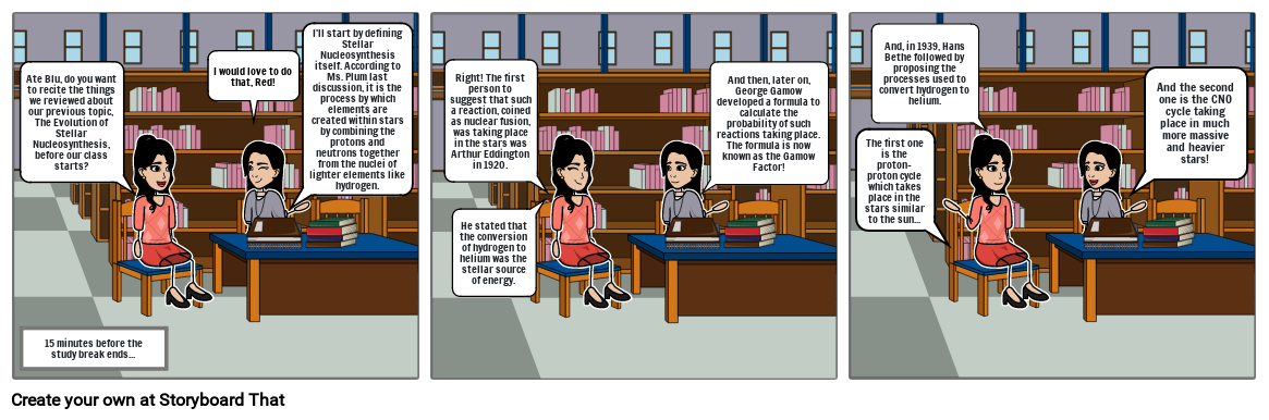 The Evolution of Stellar Nucleosynthesis 1 Storyboard