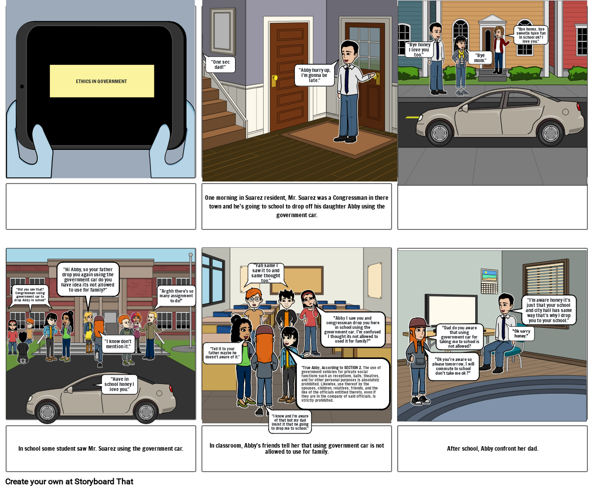 Ethics in Government Storyboard by 4e50362f