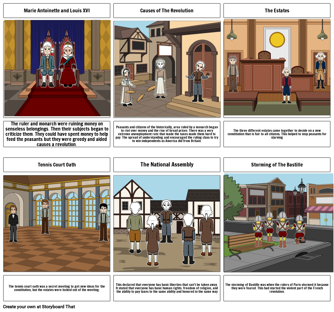 French Revolution Storyboard por 4e568345