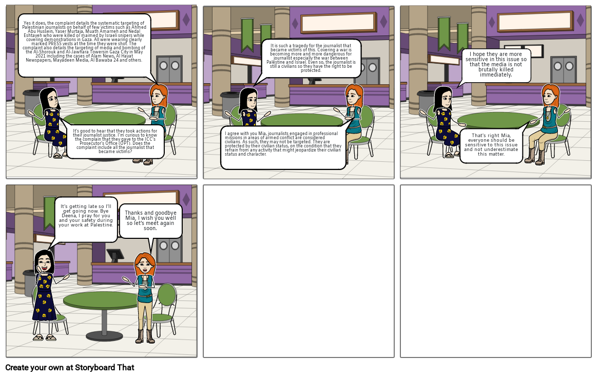 MEDIA COVERAGE AND THE HUMAN RIGHTS Storyboard