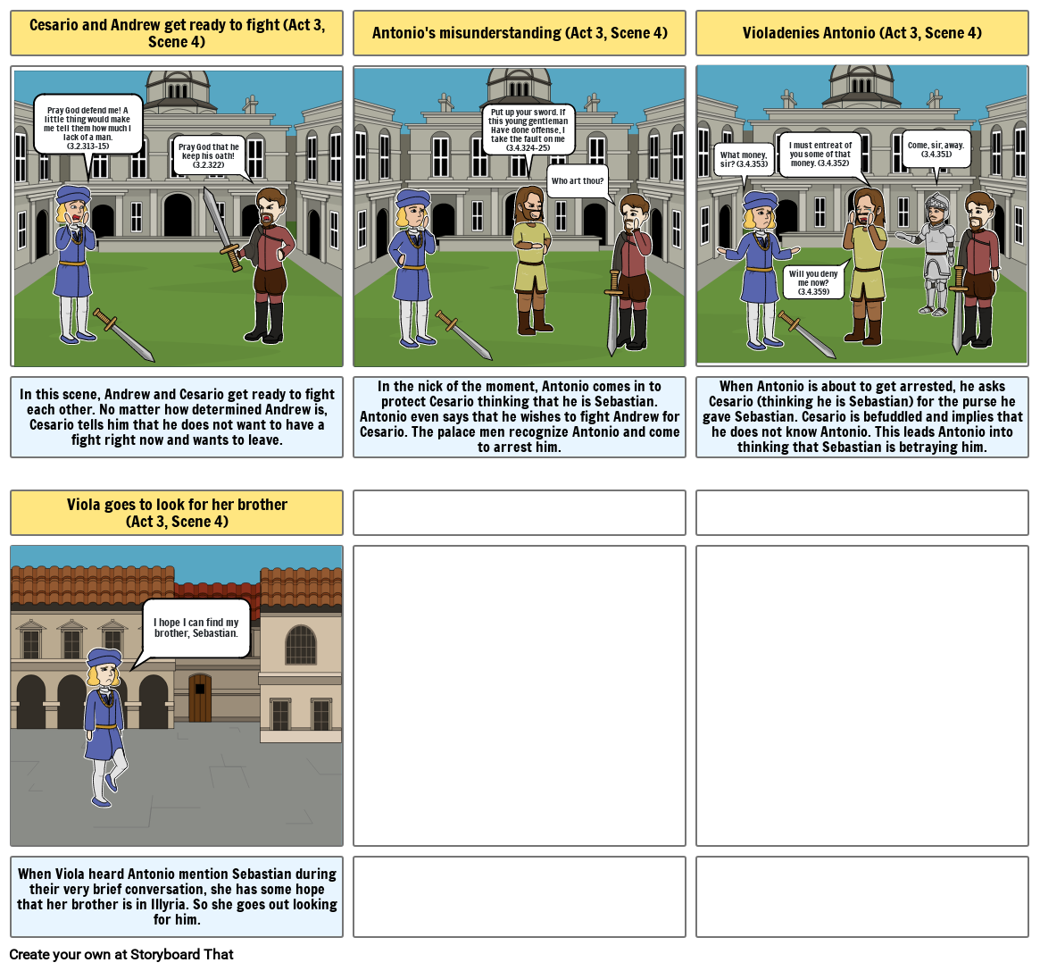 Twelfth Night Storyboard por 4f804d5e