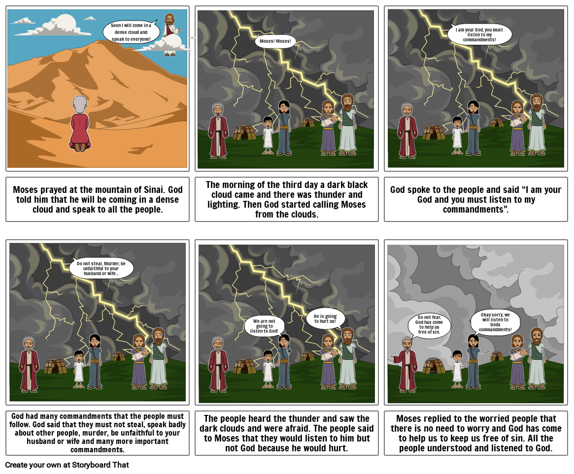 Religion Ten commandments by Hermione Storyboard