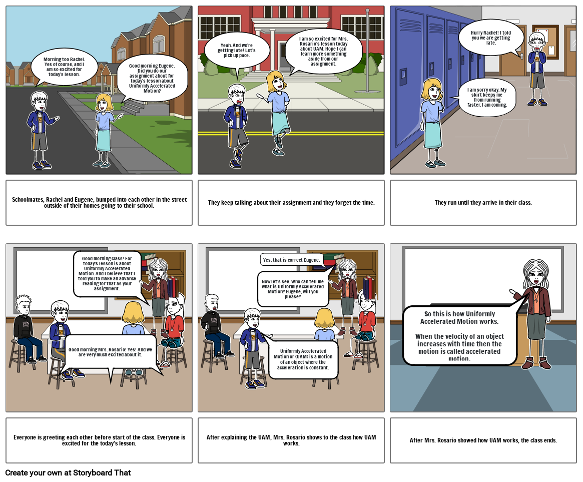 Uniformly Accelerated Motion Storyboard by 4fd5e611 Uniformly Accelerated Motion Storyboard by 4fd5e611