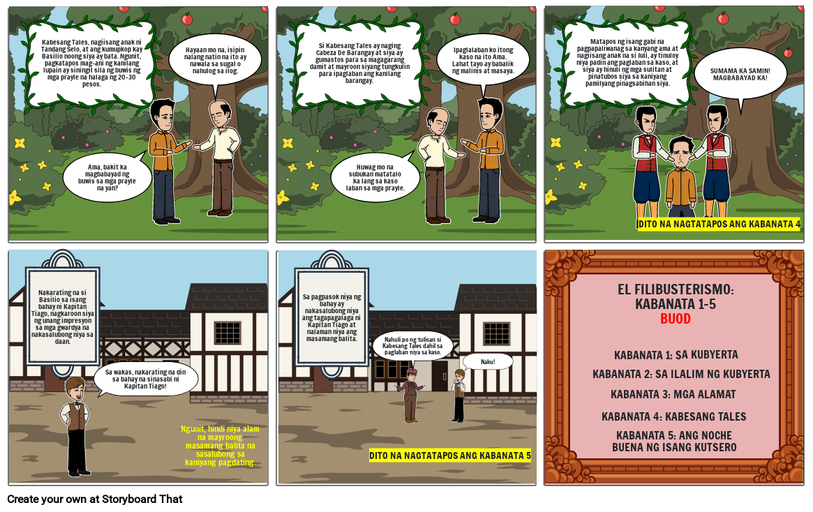 Kabanata 4-5 Storyboard by 4fd91058