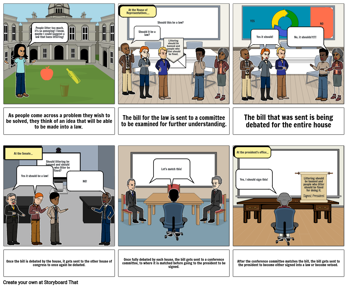 The process of lawmaking Storyboard by 4fe9c73e