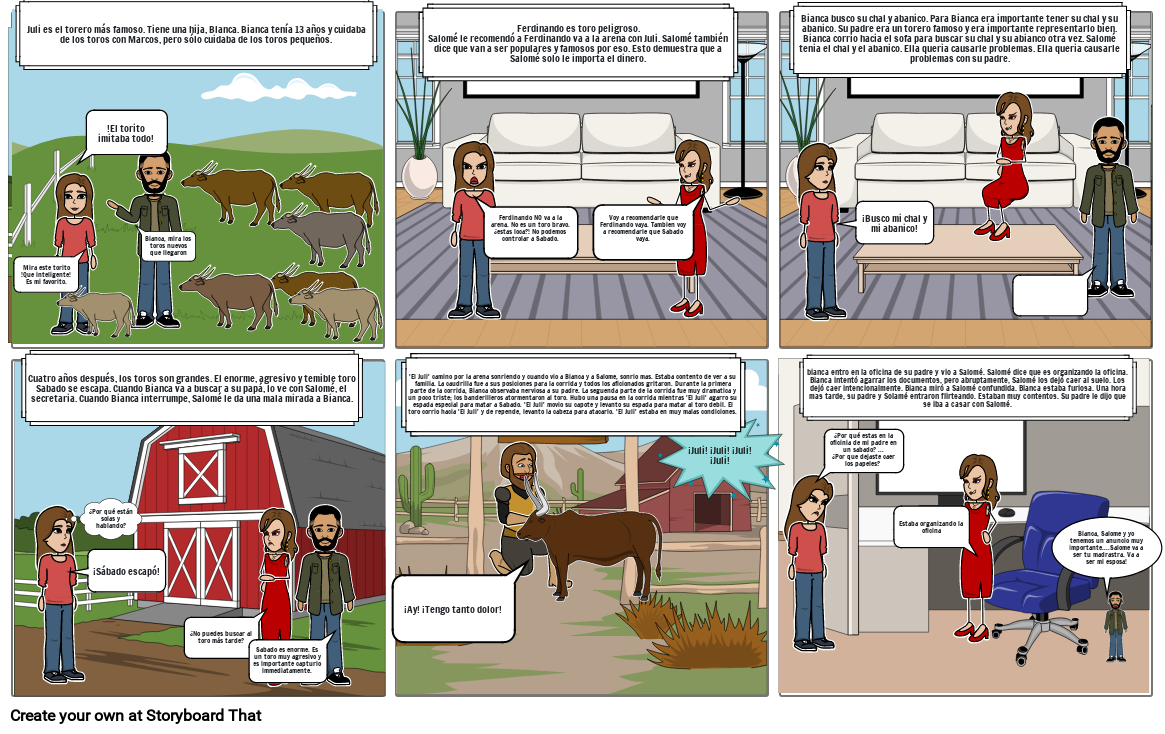 Bianca Nieves y los 7 toritos Storyboard by 5027baf3