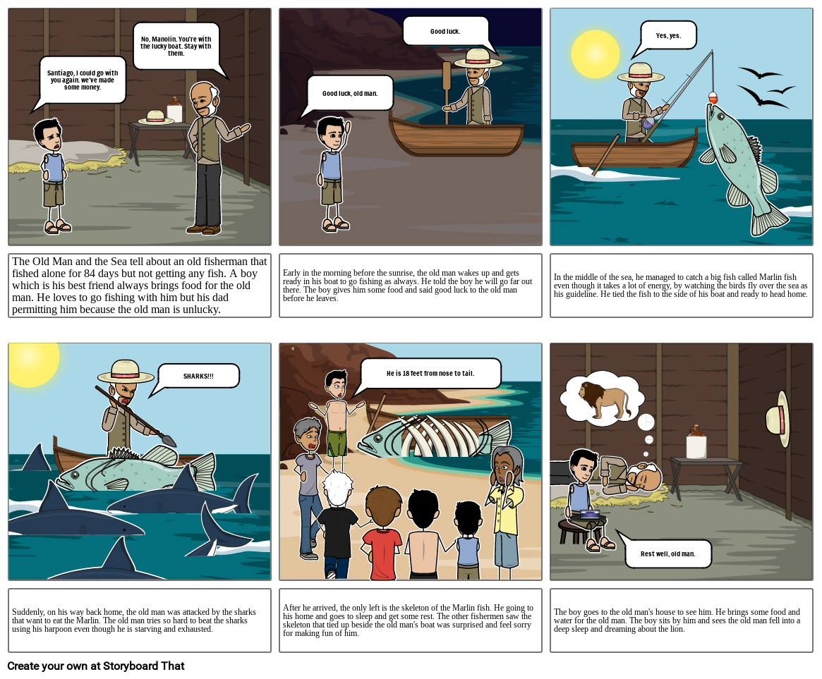 The Old Man And The Sea Storyboard By 505f6fb2