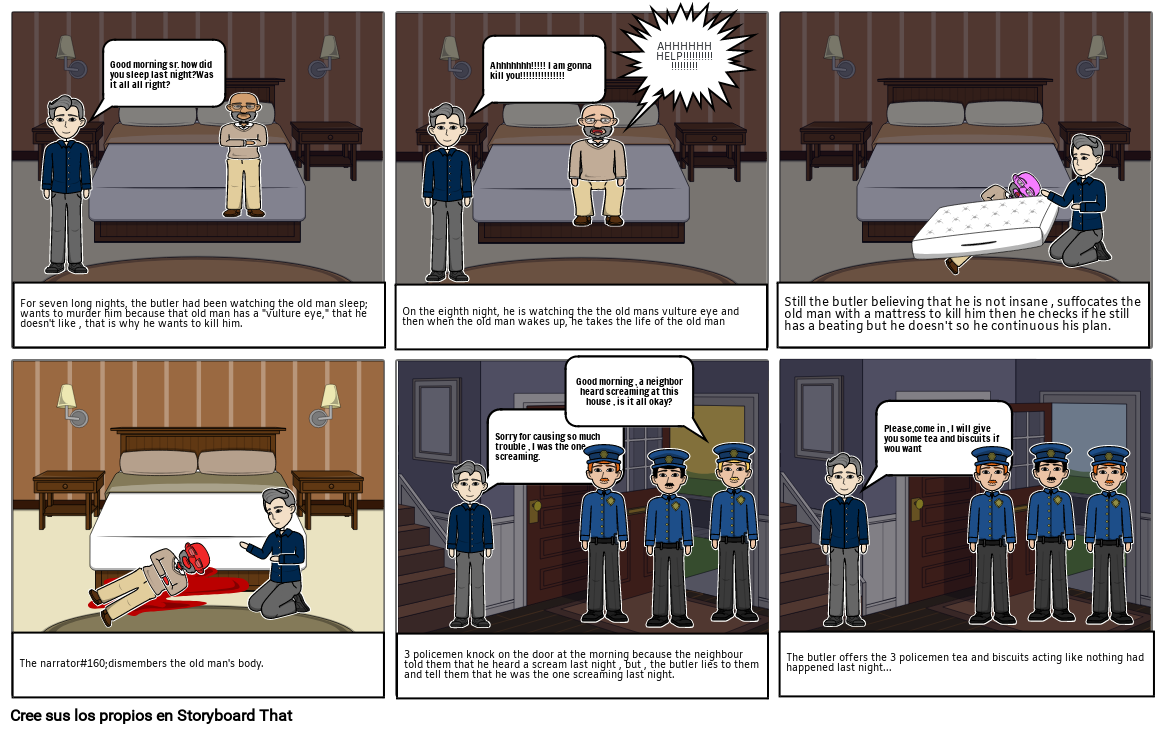 'Tell Tale Heart' Storyboard por 50a7835e