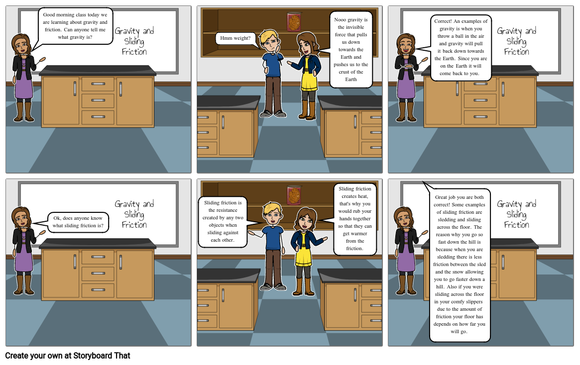 Gravity and Friction Storyboard by 51577c0f