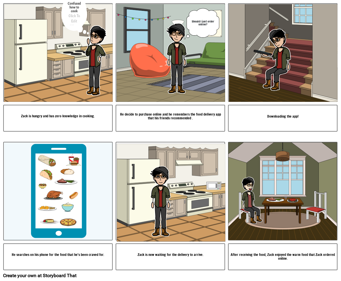 Story Board for Delivery App Storyboard by 5179d579
