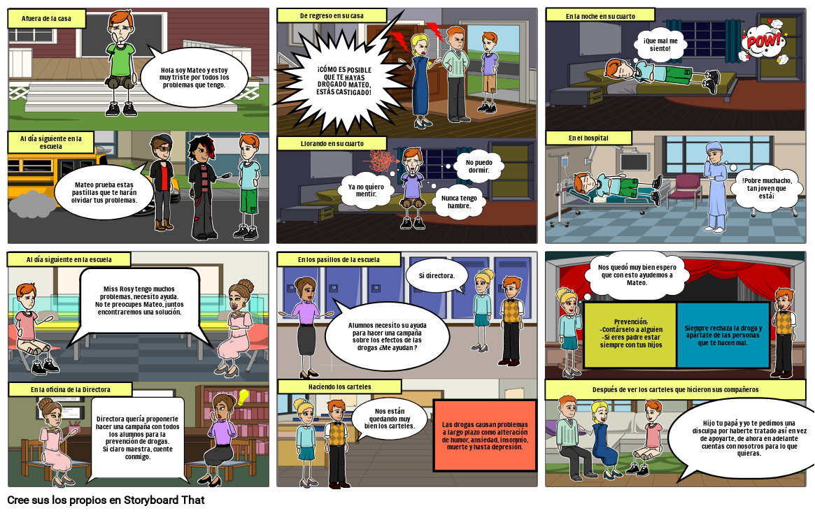 Las drogadicción Storyboard por 51c52e5b