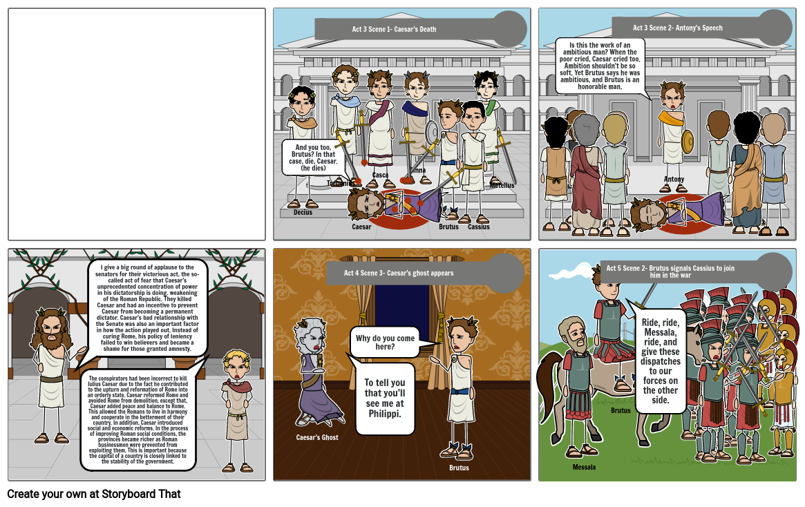 Julius Caesar Storyboard by 51e032cc