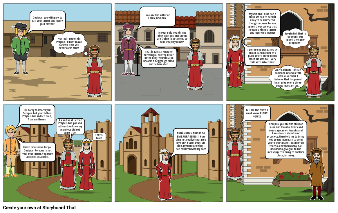 oedipus comic strip Storyboard por 5260d486