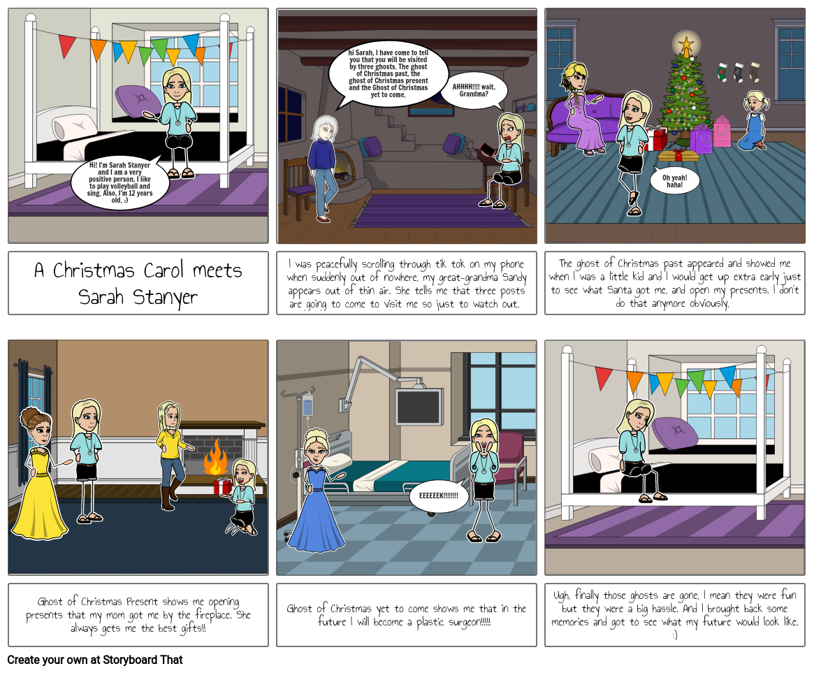 A Christmas Carol meets Sarah Stanyer Storyboard