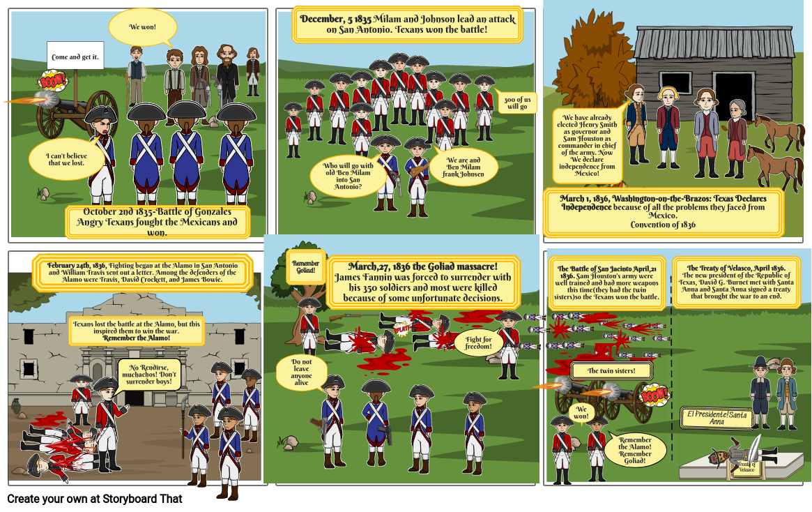 Texas Revolution Storyboard af 53070ac8