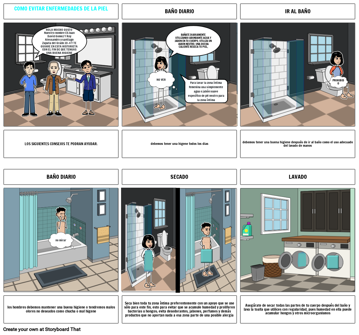 Higiene en el baño Storyboard por 5320a3ce