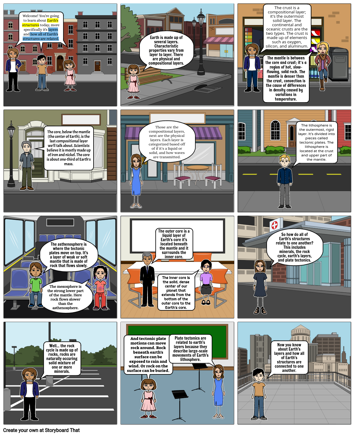 Earth s Structures Project Storyboard By 5321444 earth-s-structures-project-storyboard-by-5321444