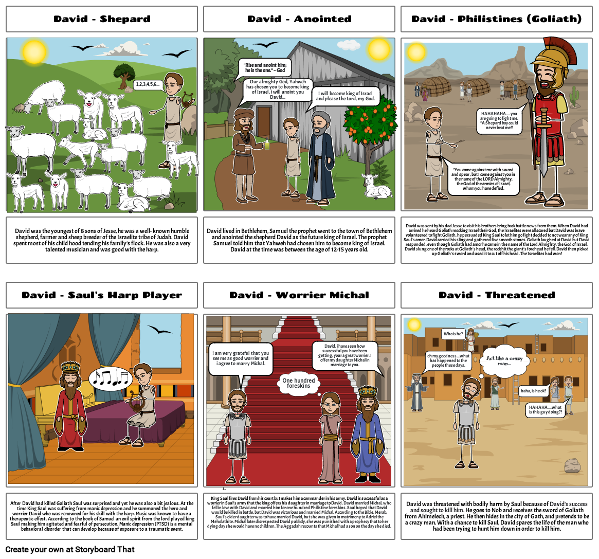 King David Storyboard by 5340e2e4
