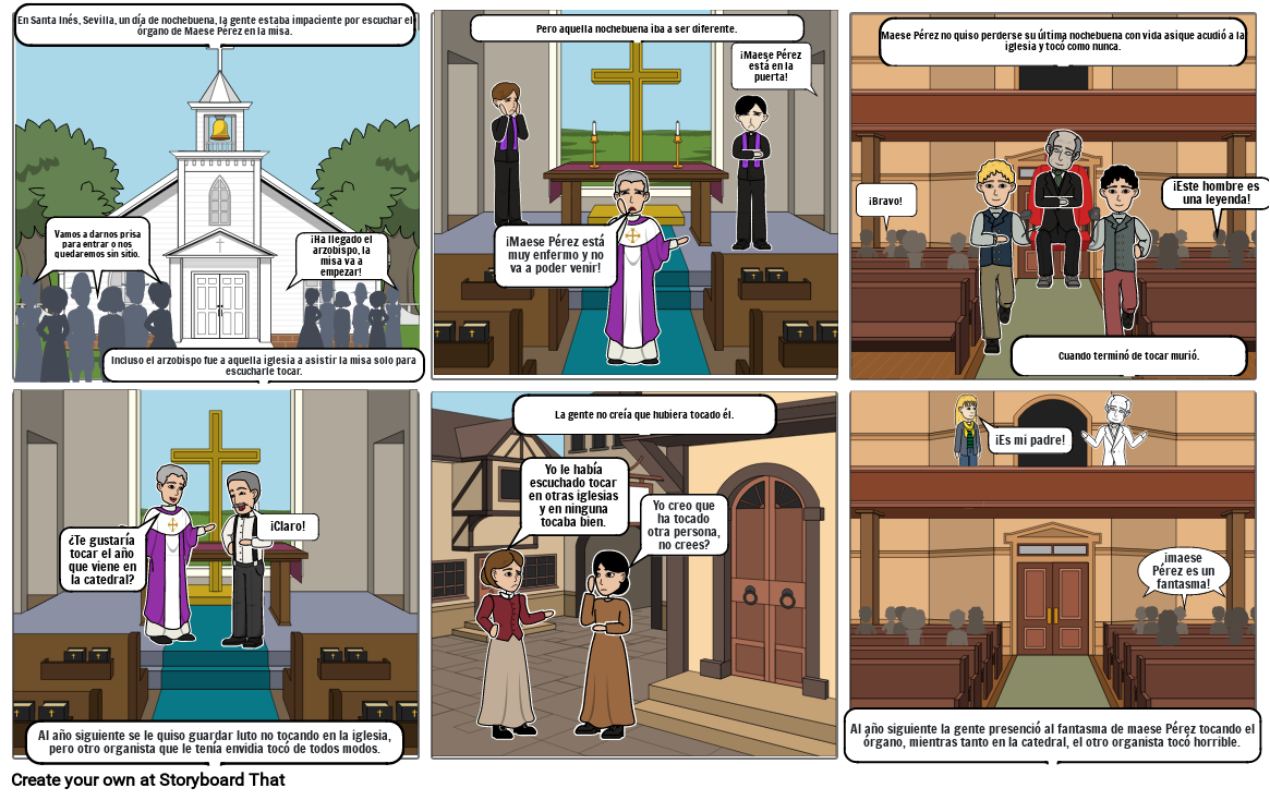 Maese Pérez el organista Storyboard por 535d30af