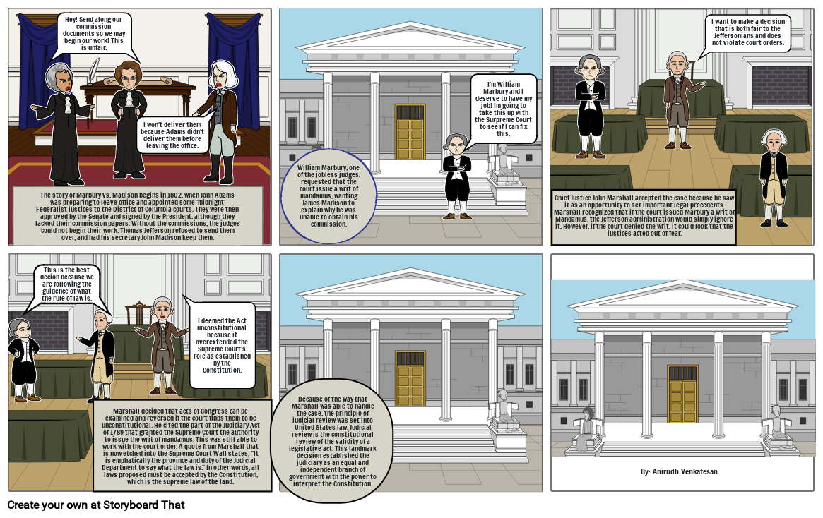 Madison v. Marbury Storyboard por 5378ead1