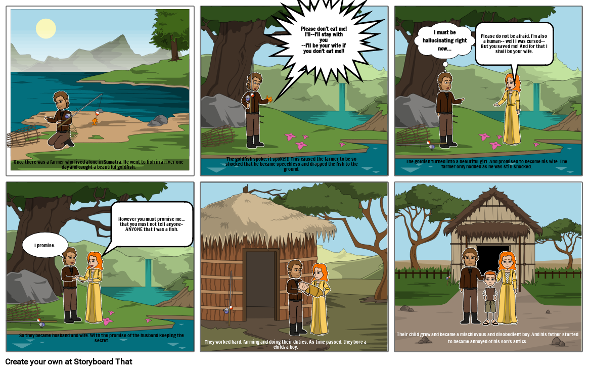The legend of lake toba Storyboard por 54236c36