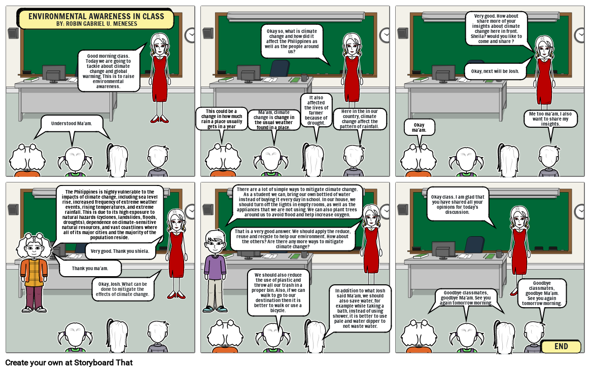 ENVIRONMENTAL AWARENESS IN CLASS Storyboard by 5456e84f