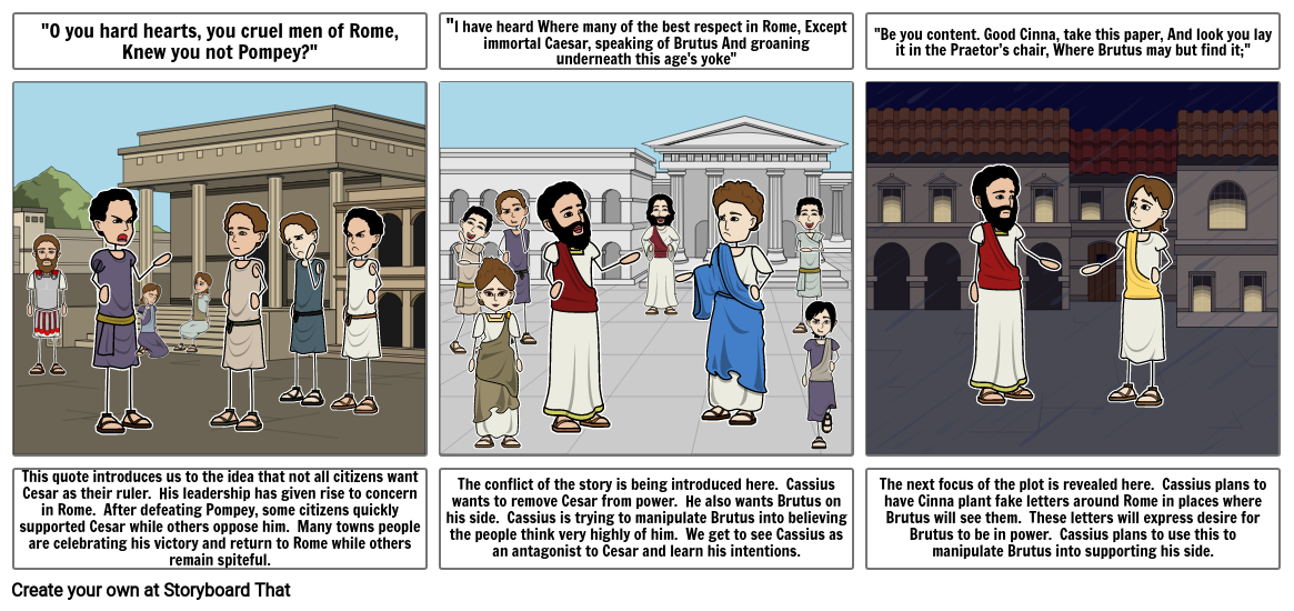 Julius Cesar Act1 Storyboard par 54667eb6