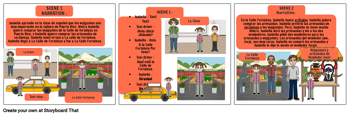 Spanish Project : In the Market Storyboard by 547b6368