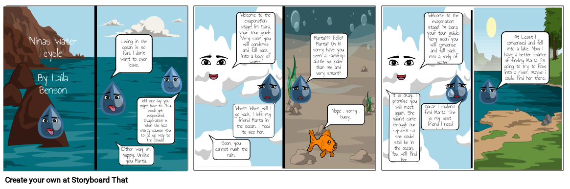 Water cycle part 1 Storyboard par 5499f0d3