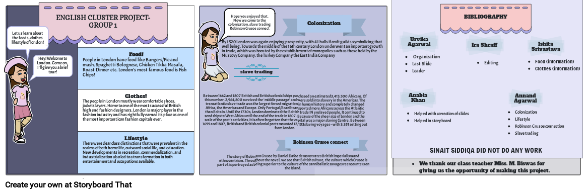 English Cluster Project- Group 1 Storyboard by 54c764e5