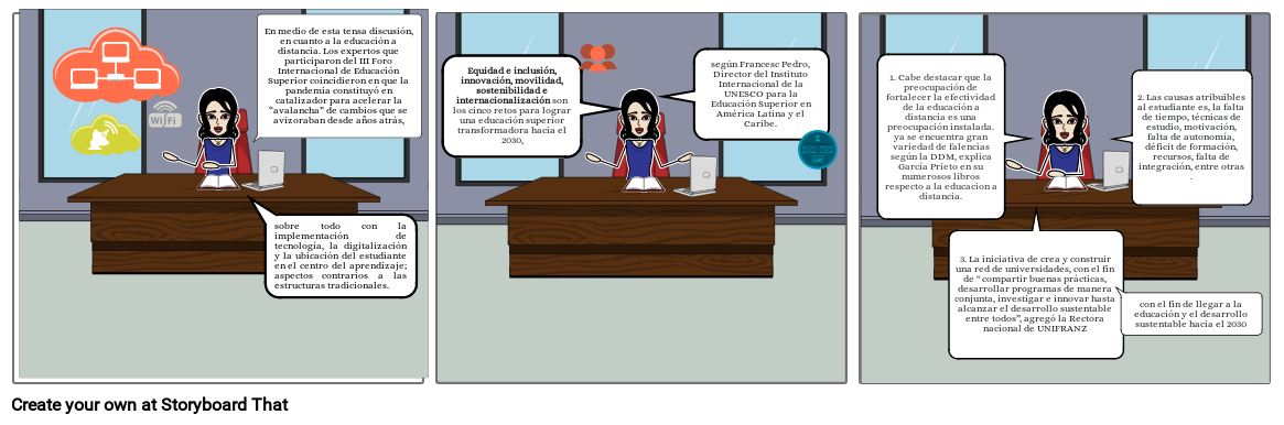 la educación a distancia Storyboard by 54f832c9