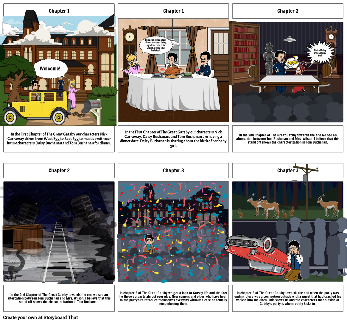 The Great Gatsby Storyboard Adrian Maddox Storyboard The Great Gatsby Storyboard Adrian Maddox Storyboard