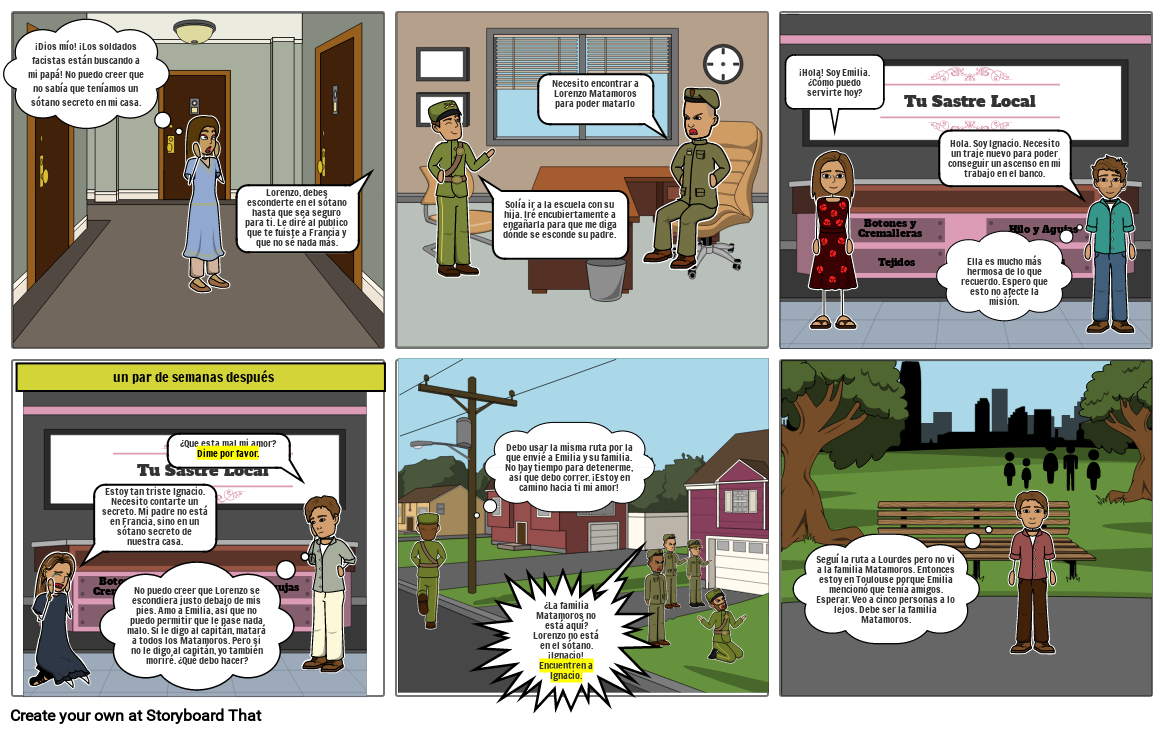 la hija del sastre Storyboard by 55d3b526