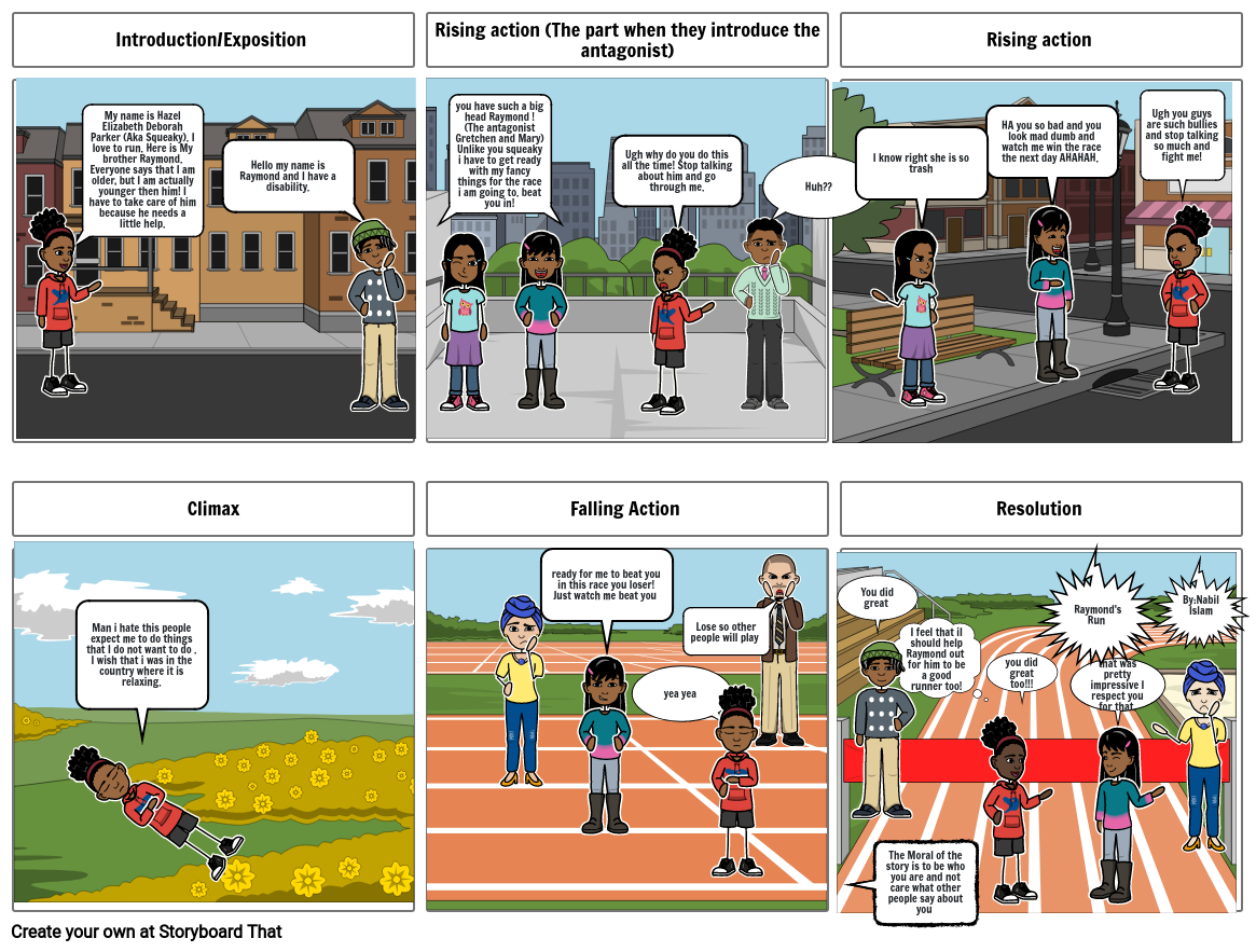 Raymond's run plot Storyboard por 55e85e0d